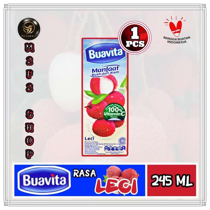 Jual Jus Buavita Rasa Leci Kotak | Juice Lychee - 245 ml (Kemasan ...