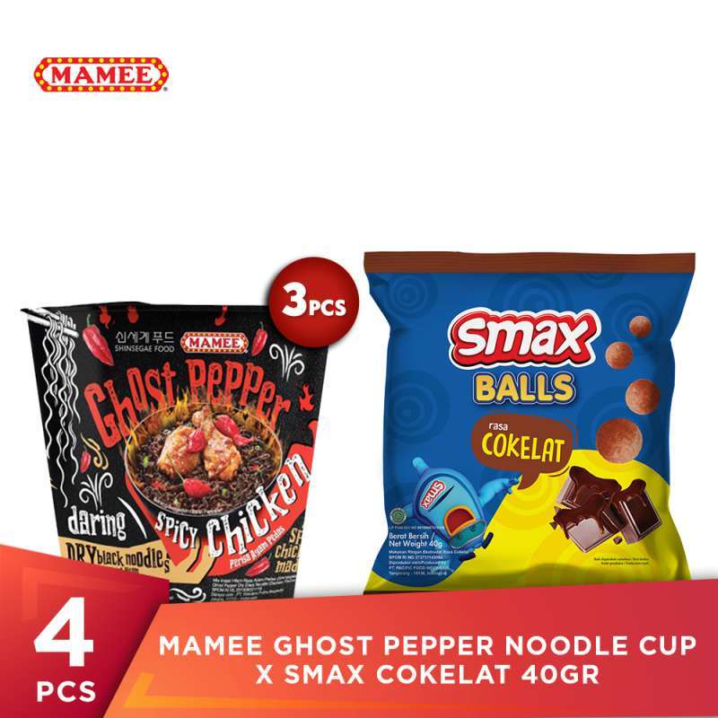 Jual Mamee Ghost Pepper Noodle Cup x SMAX Cokelat 40gr di Seller Mamee ...