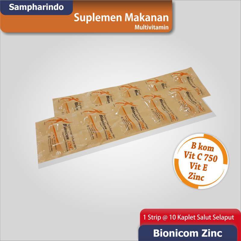 Jual Bionicom Zinc Strip di Seller Sampharindo Health Care - Ngaliyan ...