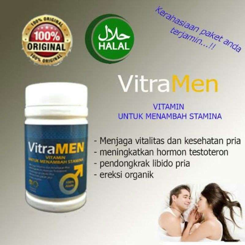 Jual [ A MALL] VITRAMEN ASLI VITAMIN PENAMBAH STAMINA PRIA VitraMEN ...