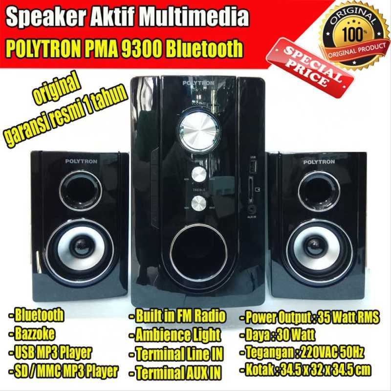Jual Speaker Polytron Pma 9300 Usb Bluetooth Multimedia Audio Spiker