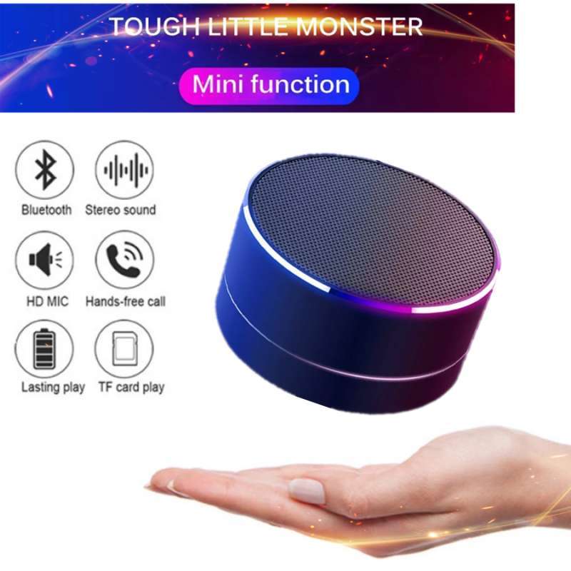 Jual A10 Wireless Bluetooth Speaker Portable Subwoofer Stereo Led Usb ...