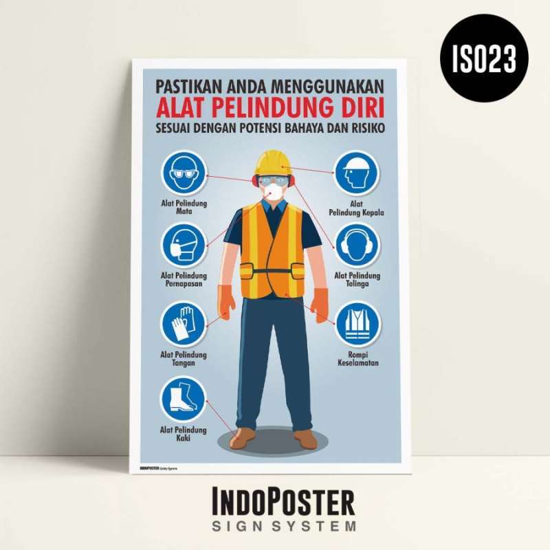 Jual Safety Poster K3 Keselamatan Alat Pelindung Diri APD A0 120x80cm di Seller INDOPOSTER ...
