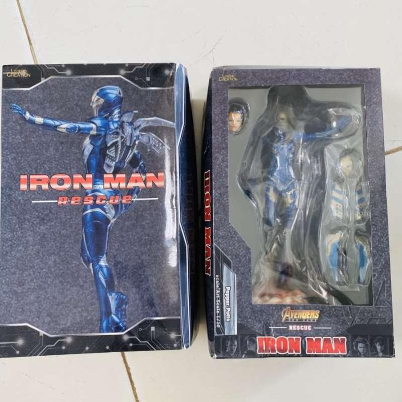 Jual Figure Pepper Pott Iron Studios Marvel Avengers Blue Rescue Suit ...