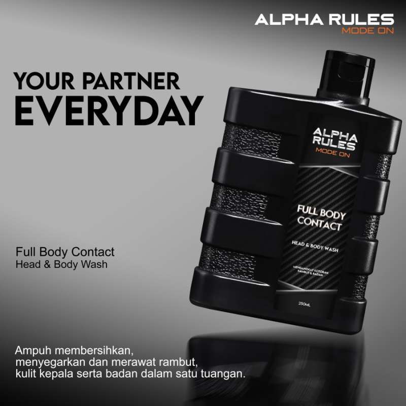 Jual Alpha Rules Full Body Contact 2in1 Sabun Mandi Dan Shampoo Pria ...
