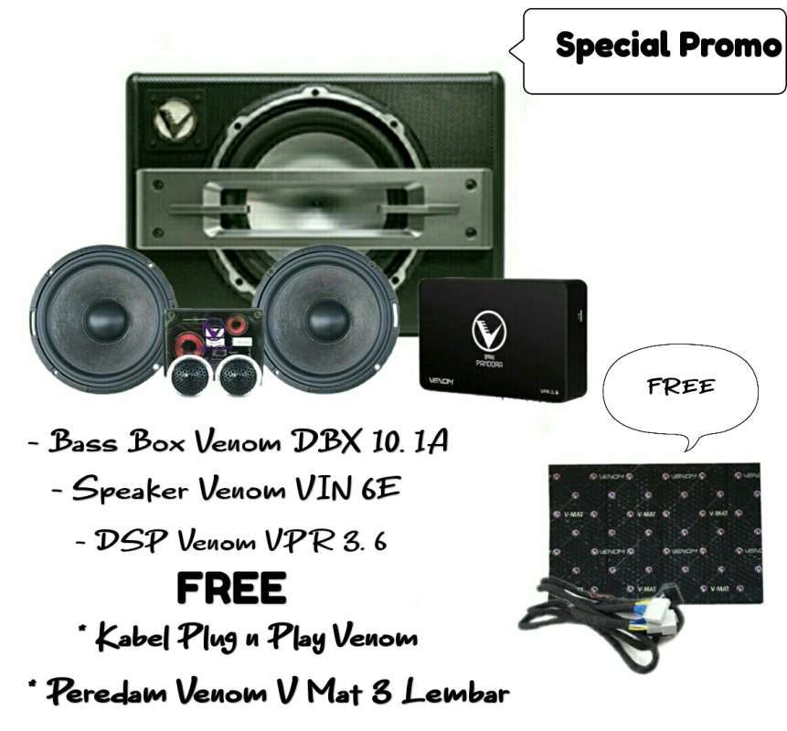 Jual Paket Audio Mobil Venom Pandora dan Bass Box Venom Free Peredan dan Kabel Plug n Play di ...
