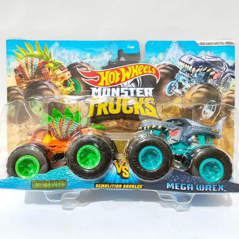 Jual Hot Wheels Hotwheels Monster Trucks Truck Motosaurus vs Mega Wrex di Seller Kekai Shop ...