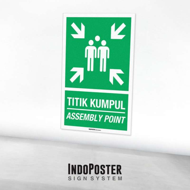 Jual Stiker Label K3 Safety Sign Titik Kumpul Assembly Point Muster ...