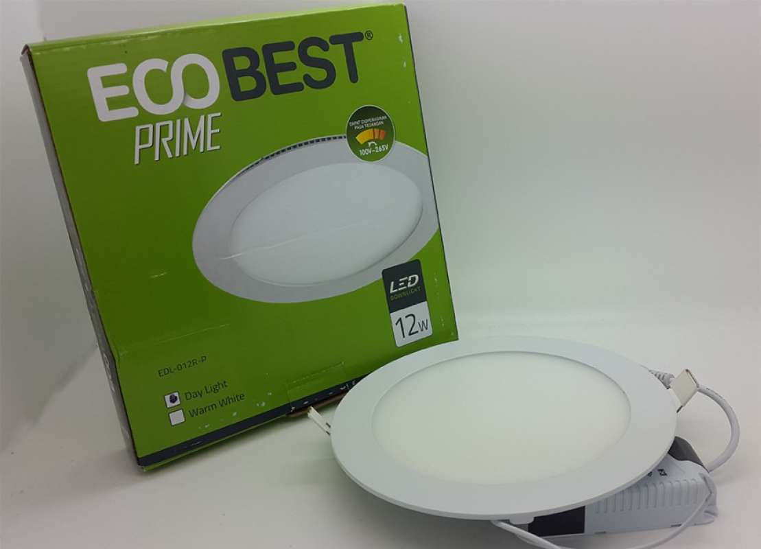 Promo Model BULAT Eco best prime 12w cahaya putih LED Panel Light ...