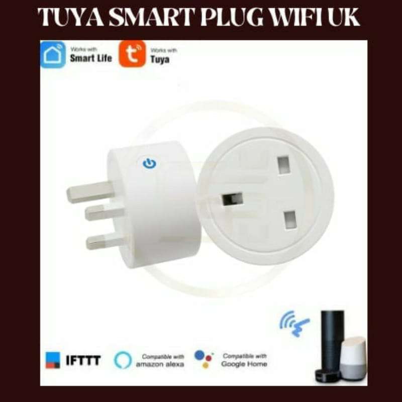 Jual Tuya Smart WiFi UK | Steker AC | Colokan Kaki 3 | Smart Plug Tuya ...
