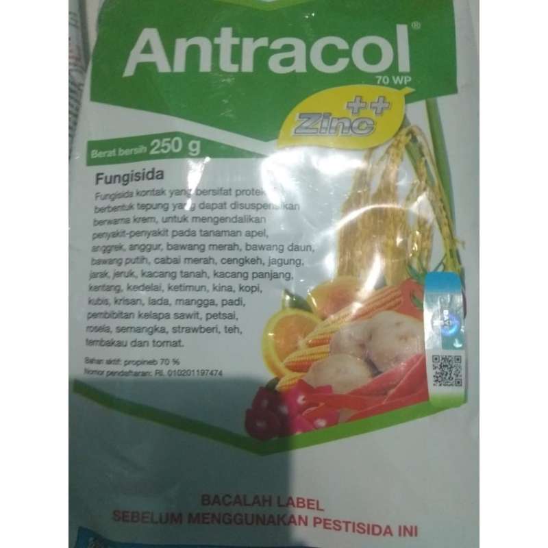 Jual ANTRACOL 70 WP PLUS ZINC 250 GR. FUNGISIDA TANAMAN di Seller ...