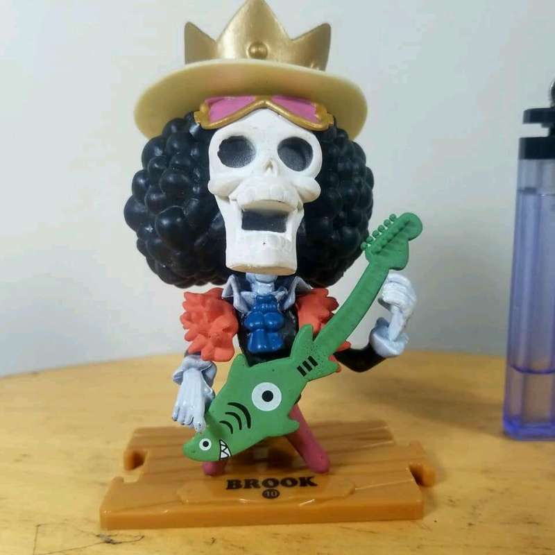 Jual mainan static figure brook big chibi one piece tatakan motif kayu ...