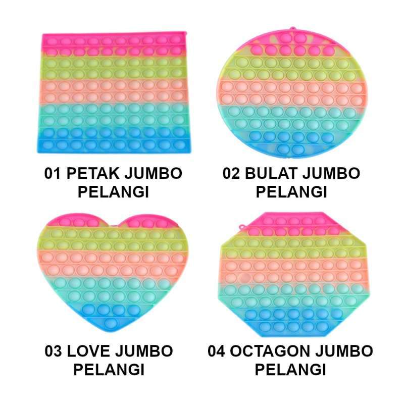 Jual Sk-m131 Mainan Pop It Rainbow Karakter Fidget Push Pop It Among Us ...