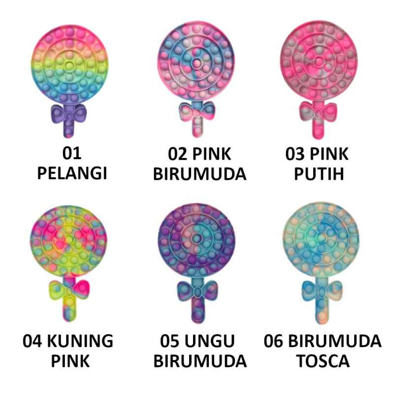 Jual Sk-m131 Mainan Pop It Rainbow Karakter Fidget Push Pop It Among Us ...