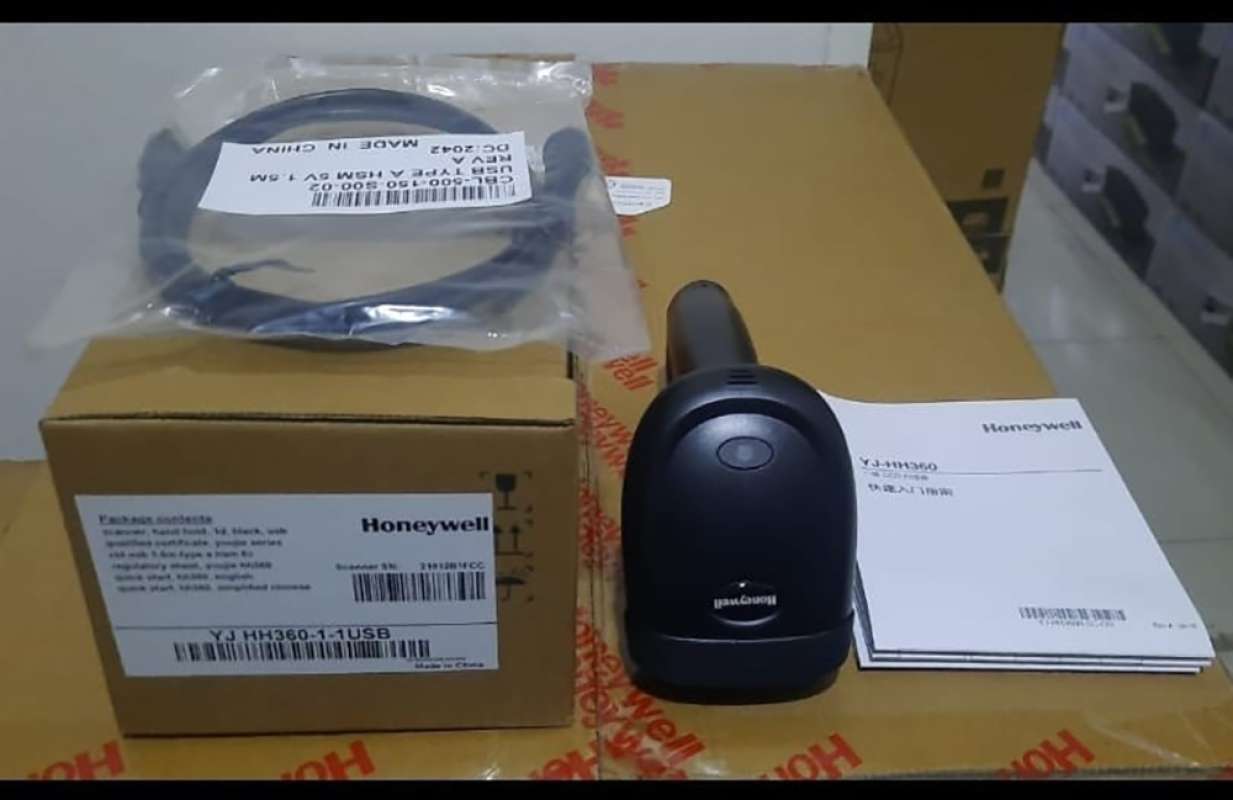 Jual HONEYWELL Barcode Scanner HH360 HH-360 360 1D USB + Stand Linear ...