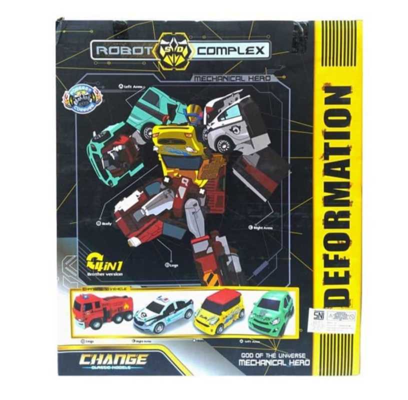 Jual Mainan Robot Deformation Tobot 4 Mobil Bisa Jadi 1 Robot Di Seller ...