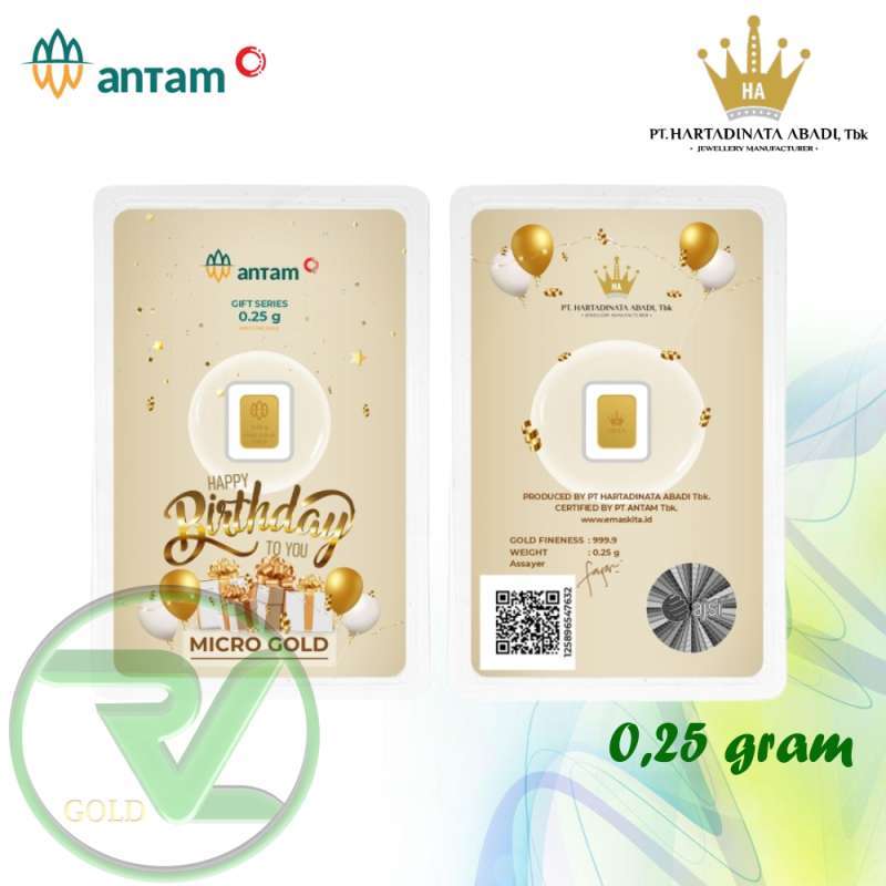 Promo MICRO GOLD ANTAM HARTADINATA ABADI BIRTHDAY GOLD LOGAM MULIA [0 ...