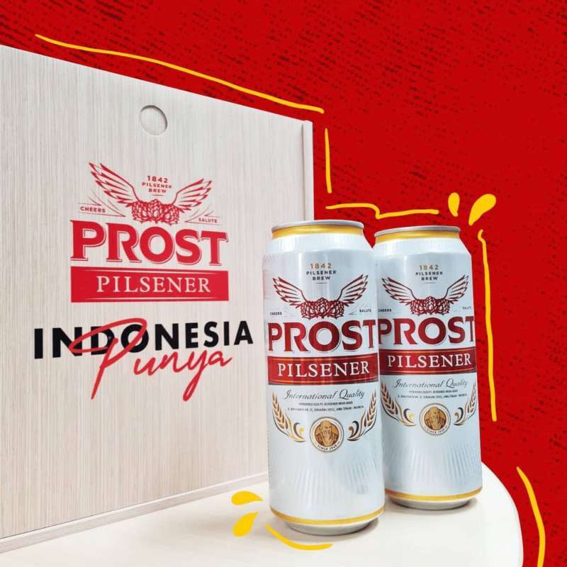 Jual Prost Pilsener Beer 500 Ml Can - Bir Pilsner Merah Kaleng Besar ...