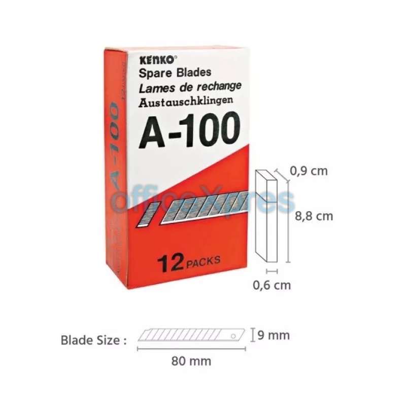 Jual Isi Cutter Kecil / Isi Cutter / Refill Cutter Blade Kenko Kecil A ...