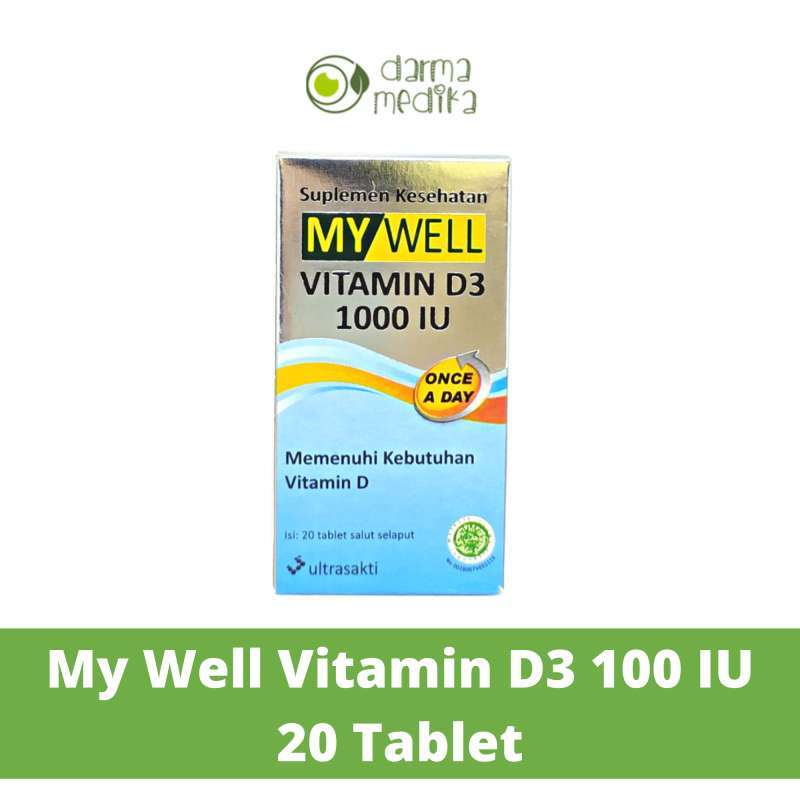 Jual My Well Vitamin D3 1000 IU [20 tablet] di Seller Darma Medika ...