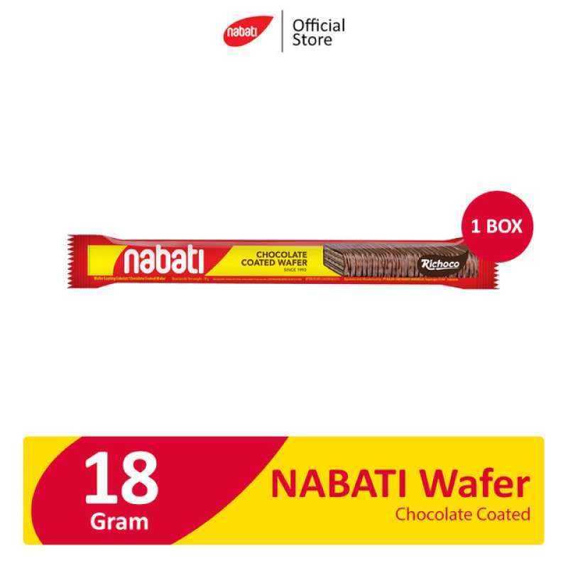 Jual NABATI Chocolate Coated Wafer 18g [1 Box] di Seller Nabati Snack ...