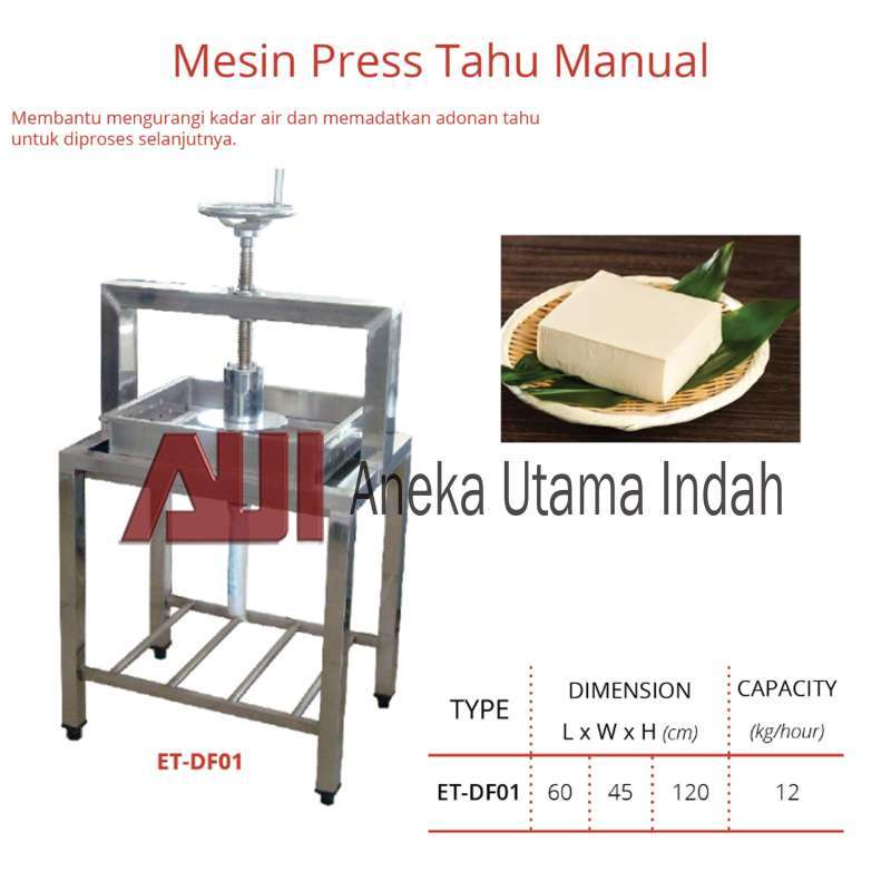 Promo Getra Et-df01 Mesin Press Tahu Manual (mesin Cetak Tahu Manual ...
