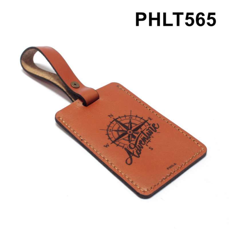 Jual luggage tag kulit asli label koper name tag laser compass PHLT565 ...