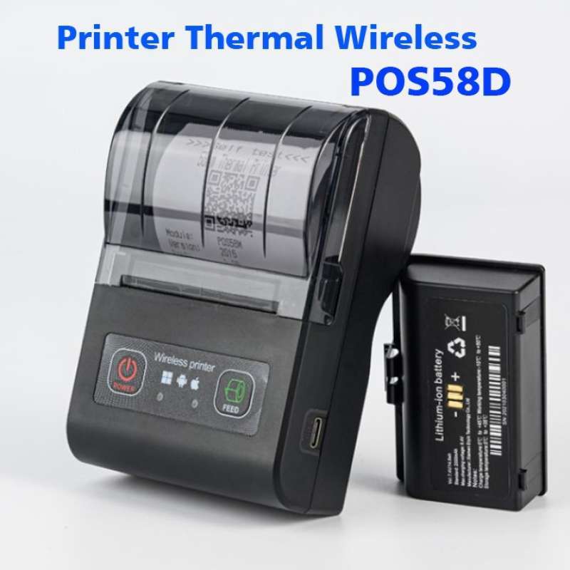 Jual Mobile Mini Thermal Printer Bluetooth Struk Kasir POS 58M MP-58M di Seller PurpleFish ...
