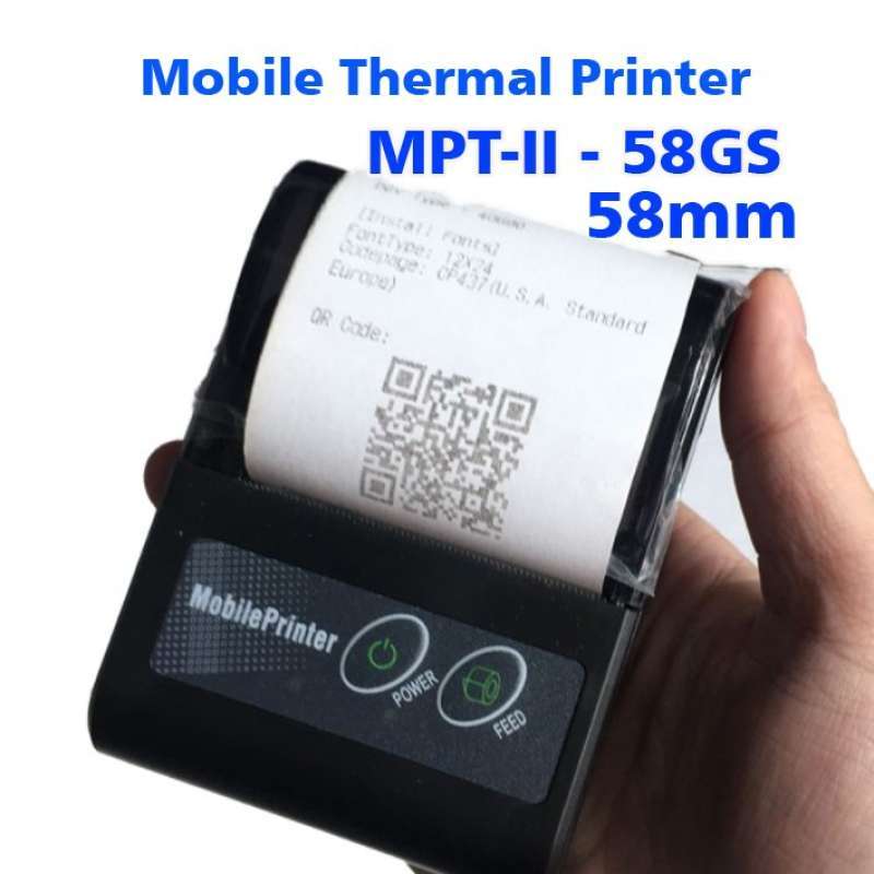 Jual Mobile Printer Bluetooth Thermal Struk Kasir/PPOB 58mm MPT-II MP-58M di Seller Milkyway ...