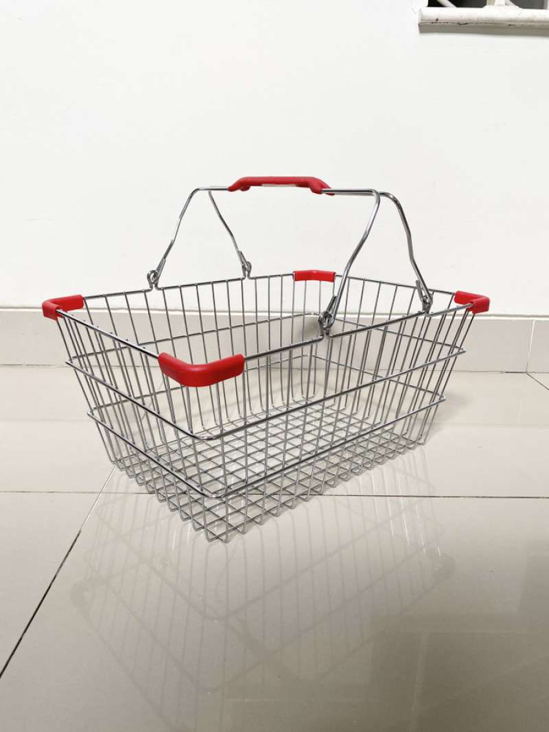 Promo Keranjang Belanja Supermarket Stainless Steel 45x33 Cm Unik A97 ...