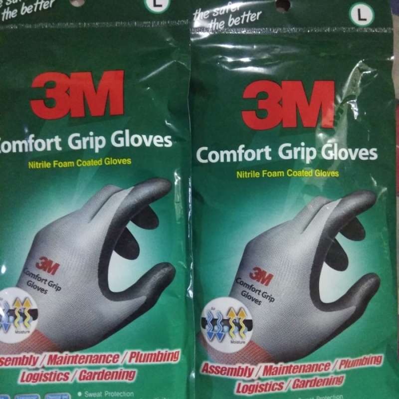 Promo Sarung Tangan Safety 3M Comfort Grip Gloves Nitrile Foam Coated ...