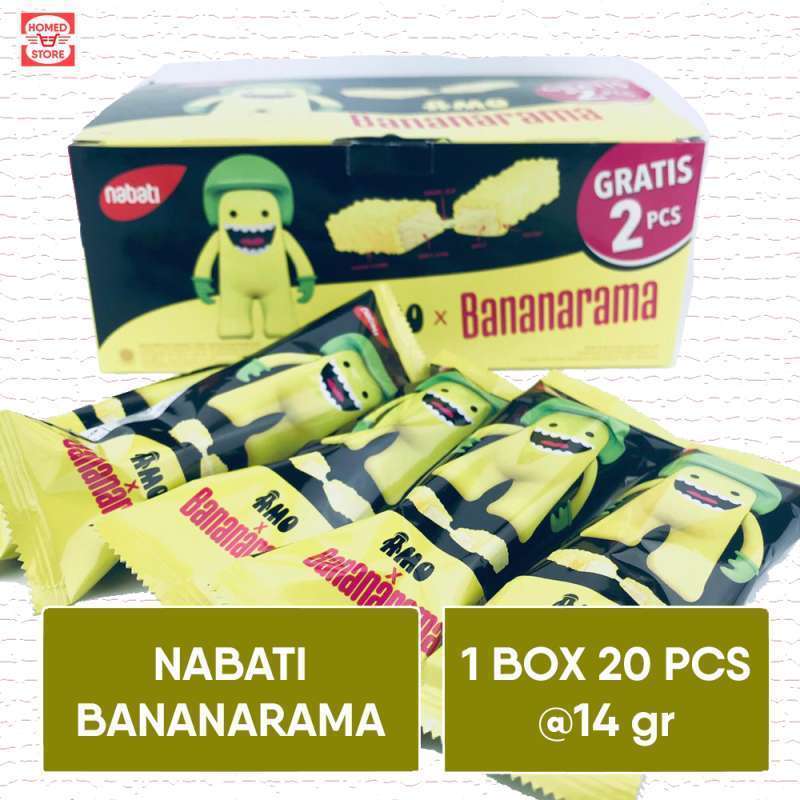 Promo Nabati Amo x Bananarama 1 Box 20 Pcs @14 gr Diskon 4% di Seller ...