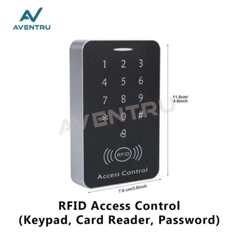 Jual Dijual RFID Access Control Panel X1 Keypad Card Password Door Lock 125khz 12V Berkualitas ...
