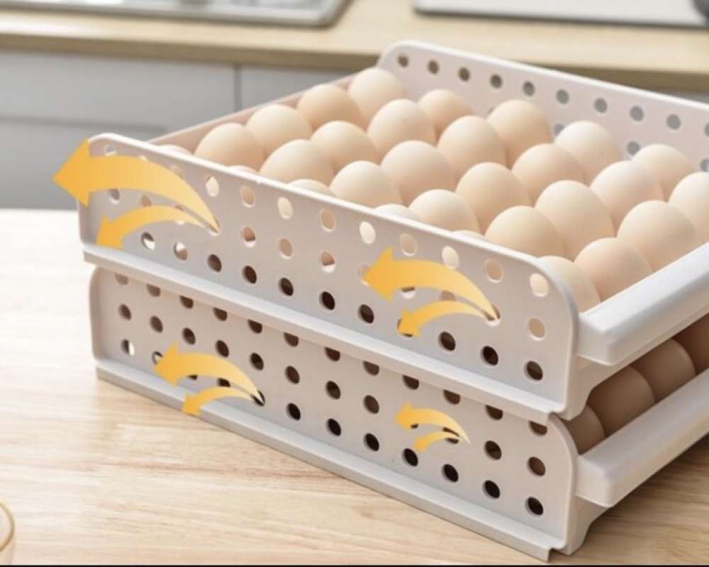 Promo Rak Telur Plastik 2 Tingkat Box Telur Tempat Penyimpanan Telur ...