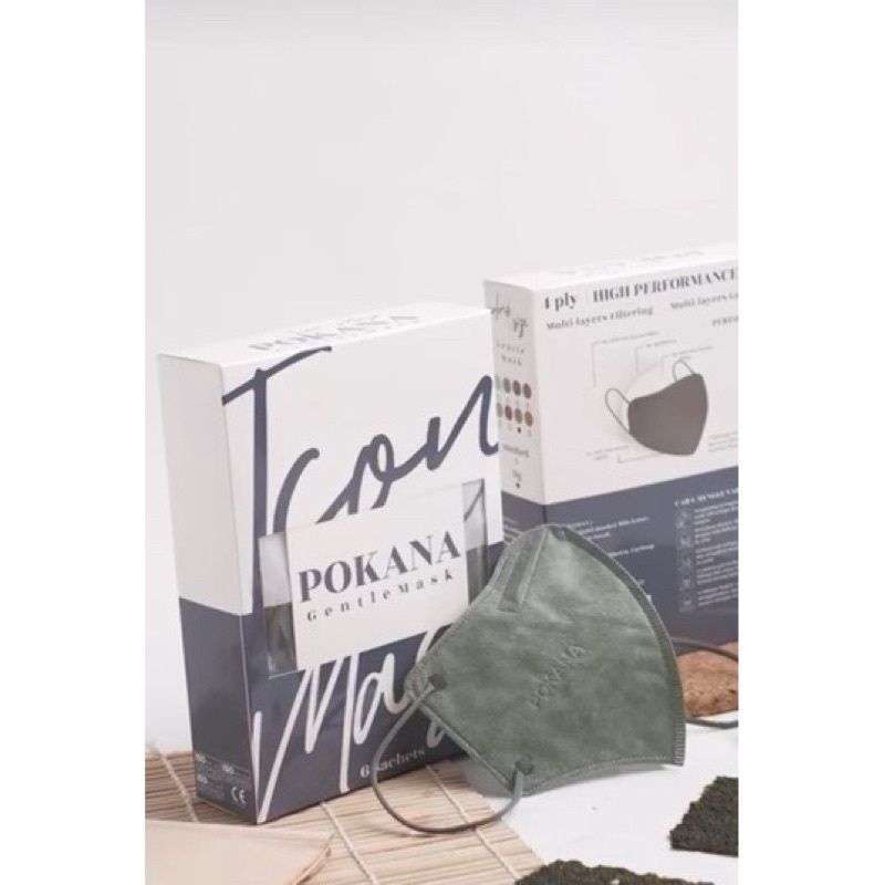 Jual Masker Pokana Icon Mask Gentle Mask 4 Ply Earloop Masker Medis Box ...