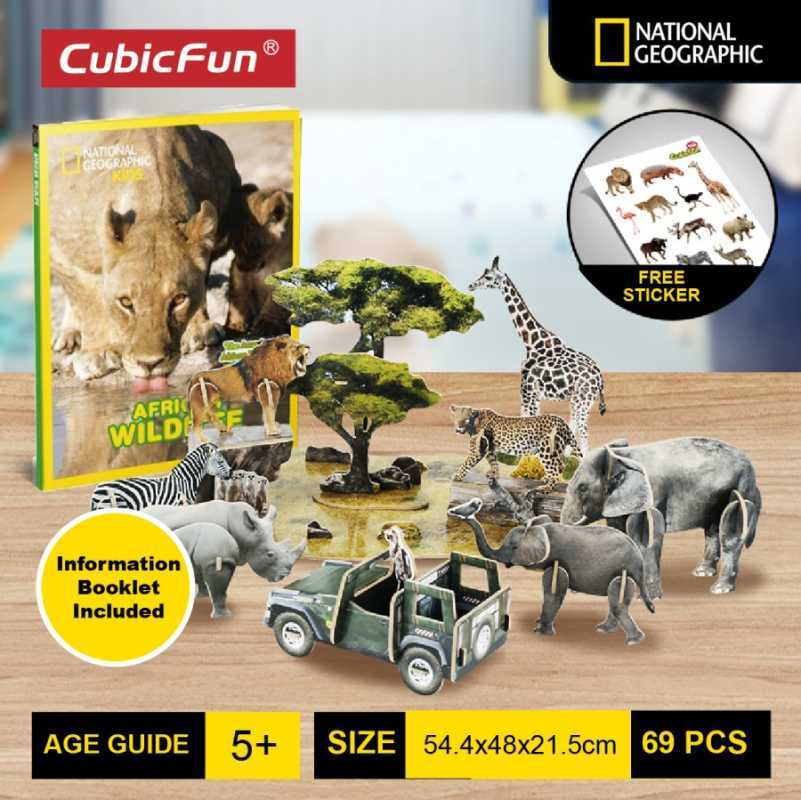 Jual CUBICFUN National Geographic African Wildlife DS0972h - 3D Puzzle ...