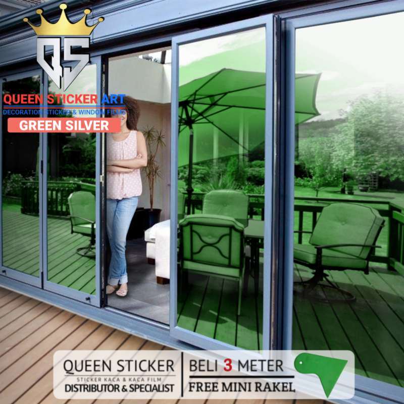 Promo Kaca Film One Way Red Silver / Stiker Kaca Cermin Merah / Sticker ...