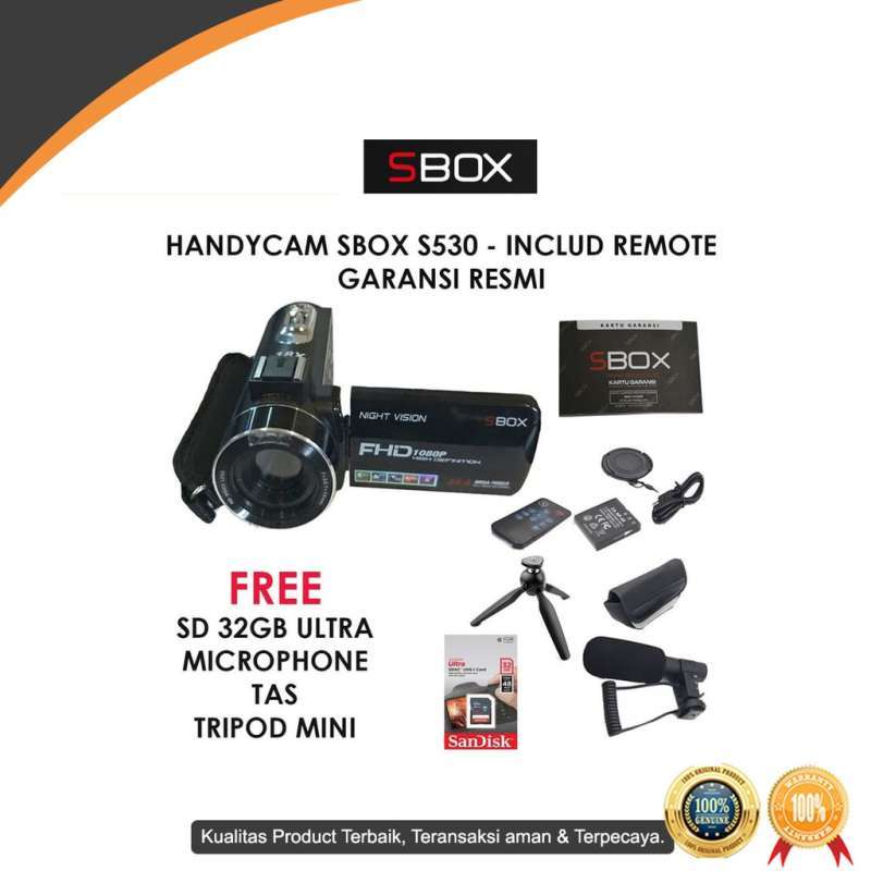 Jual HANDYCAM SBOX S530 24MP FULL HD + MIC - CAMCORDER NIGHT VISON ...