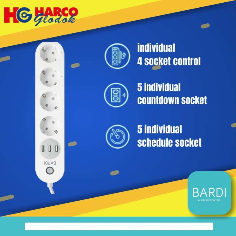 Jual BARDI Smart Extension Power Strips (Smart Stop Kontak, WIFI) di Seller BARDI Glodok ...