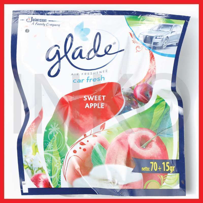 Jual GLADE CAR FRESH SWEET APPLE AIR FRESHENER POUCH 70GR di Seller ...