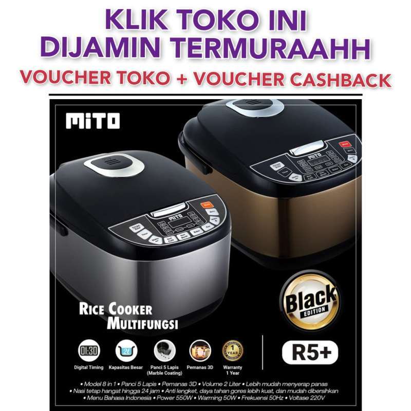 Jual Mito Digital Rice Cooker R5+ Black Edition GARANSI RESMI - Gold ...