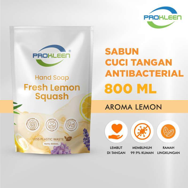 Promo Sabun Cuci Tangan Hand Soap Prokleen 800ml Refill - Lemon Diskon ...