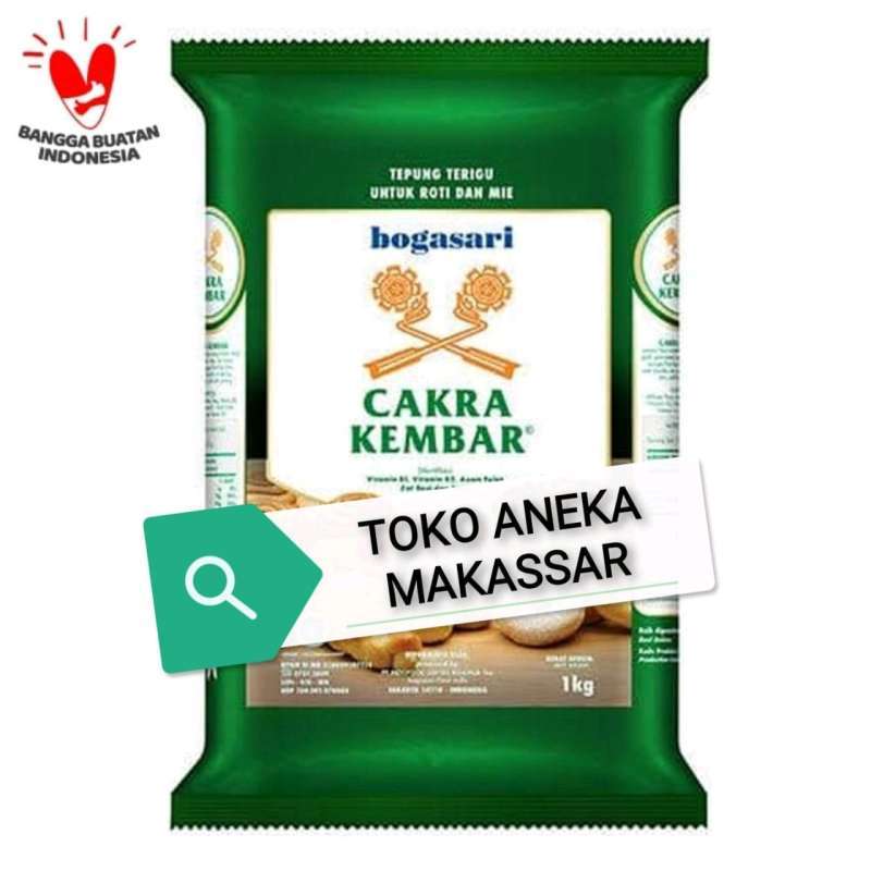 Jual Tepung terigu cakra kembar 1kg di Seller Toko aneka makassar ...