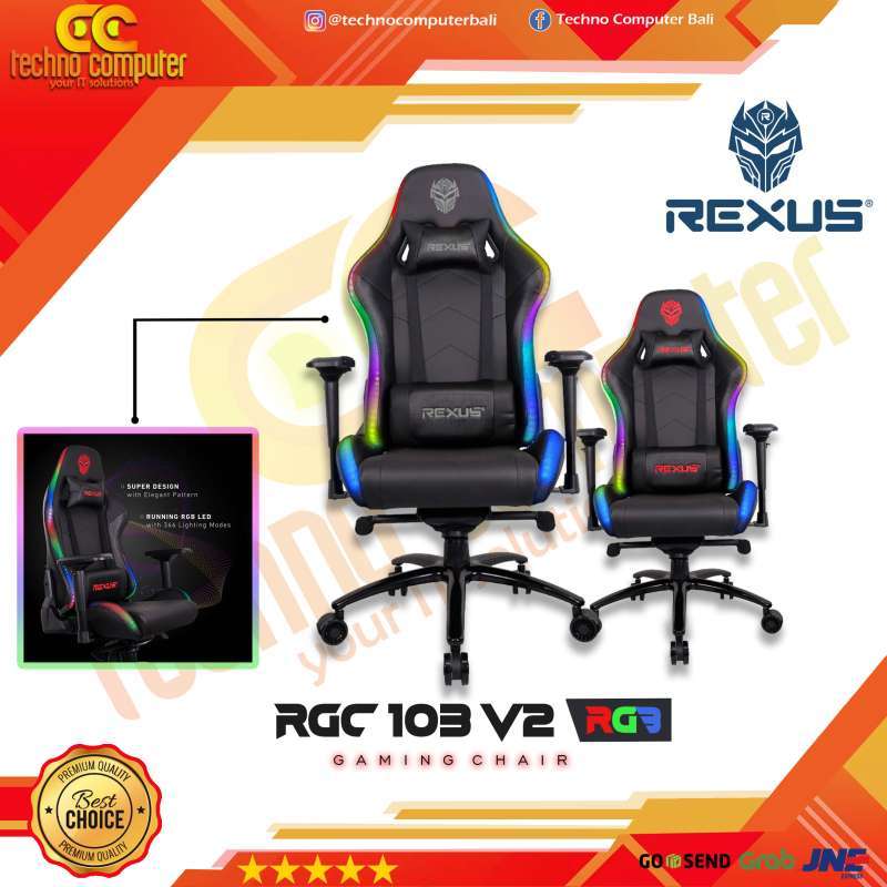 Jual Kursi Gaming REXUS RGC-103 RGB Edition Gaming Chair di Seller ...