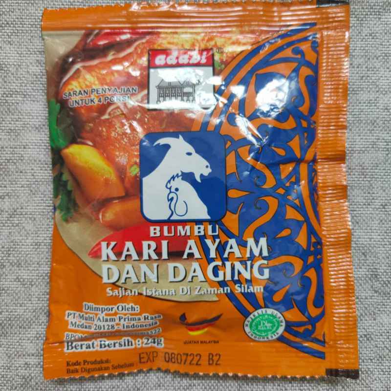 Jual Bumbu adabi kari ayam dan daging 24g di Seller Ranca Deli ...