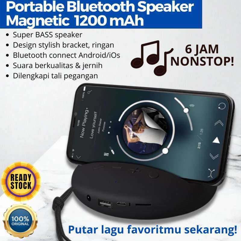 Promo ECLE BSE-1602 Bluetooth Speaker Magnetic Circular 1100mAh Diskon ...