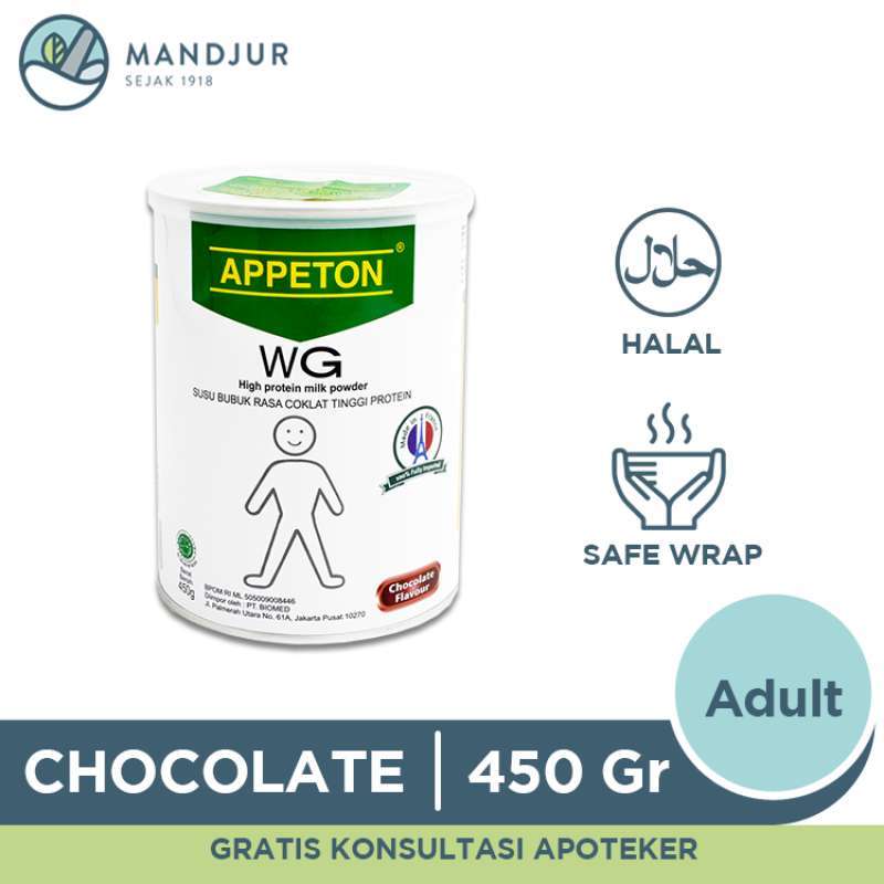 Jual Appeton Weight Gain Adult Coklat 450 gr - Susu Tinggi Protein ...