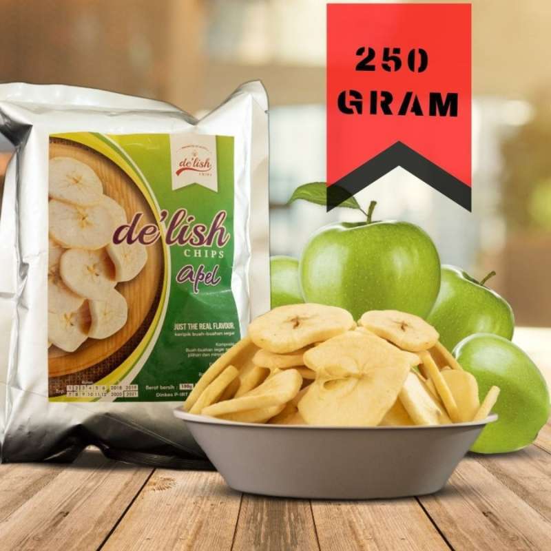 Jual Keripik APEL kripik buah 250gram Delish [PREMIUM] di Seller ...