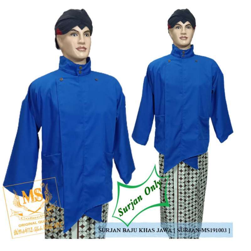 Jual Baju Surjan Adat Jawa Biru Polos di Seller MSCollection - Karang ...