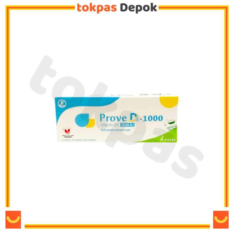 Jual Prove D3 1000 Iu Kalbe - Vitamin D3 Box 30 Tablet/strip 10 Tablet ...